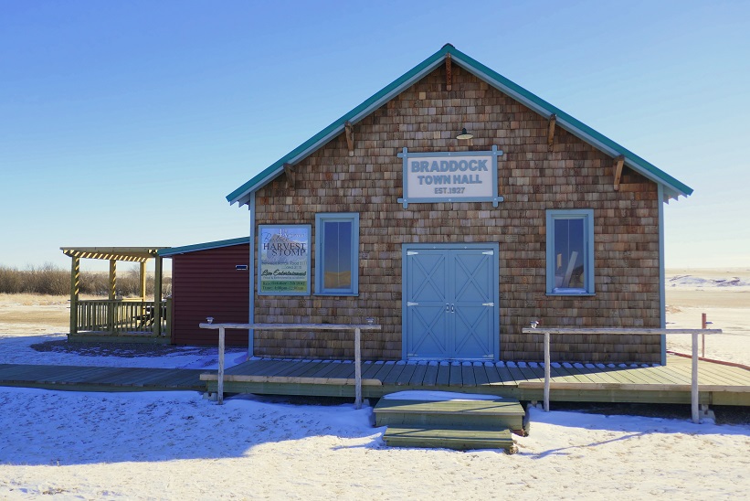 The view from here: Braddock Town Hall