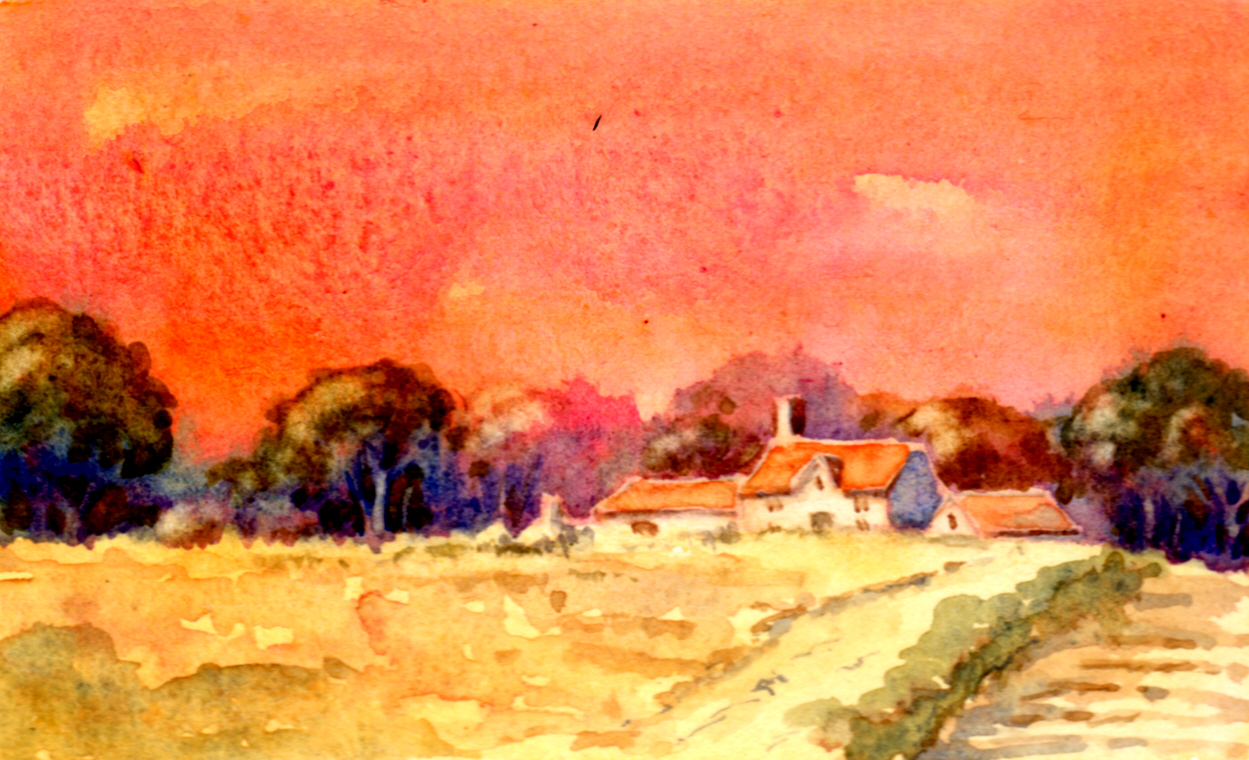 Paper, paint and print: Three colour landscapes