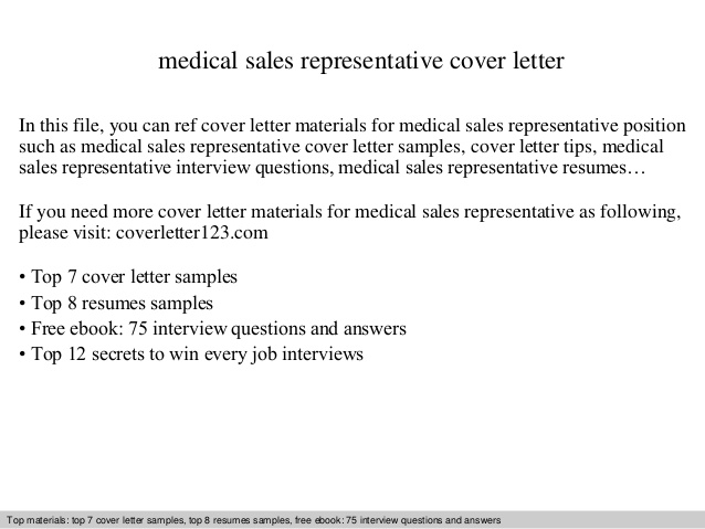 Medical Sales Cover Letter Resume Letter Medical Sales Cover Letter Resume Letter