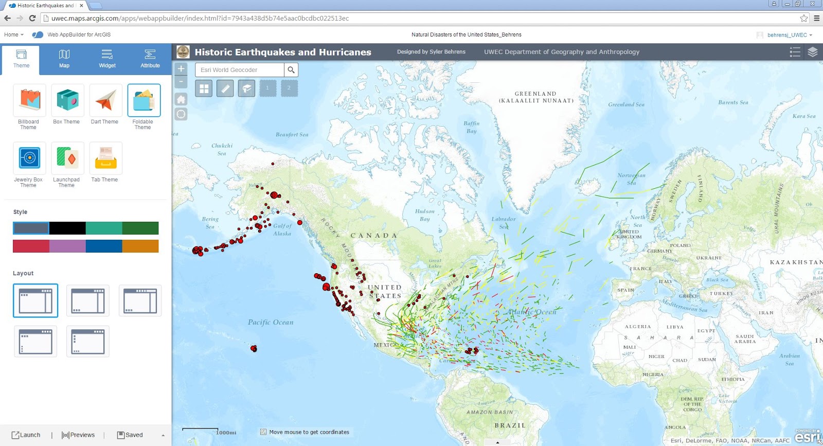 Web GIS: Geog 455: Lab 3: Web AppBuilder for ArcGIS