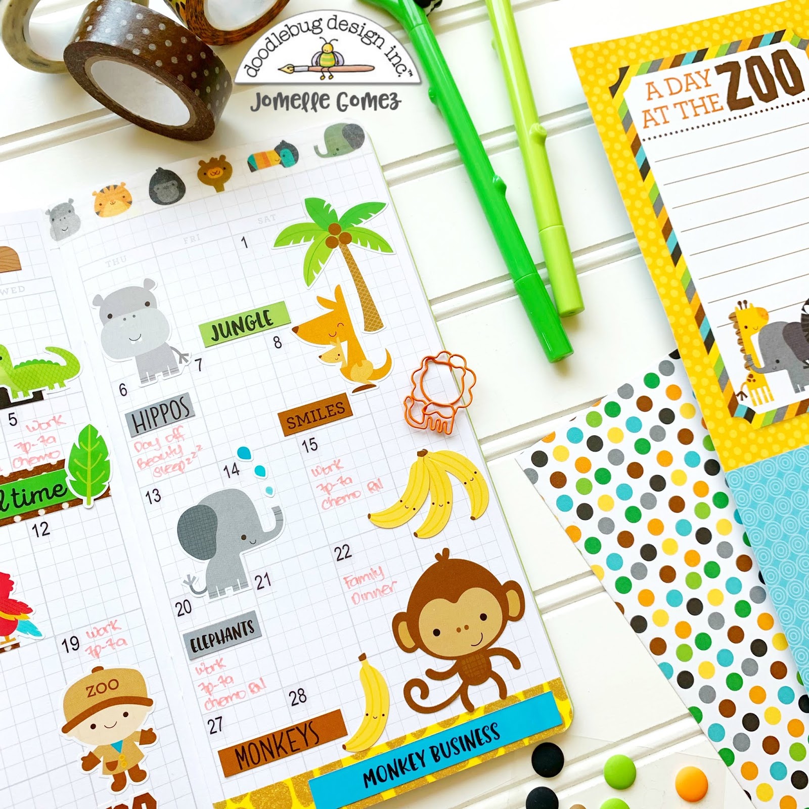 Doodlebug Design Inc Blog: AT THE ZOO PLANNER PAGES | with Jomelle