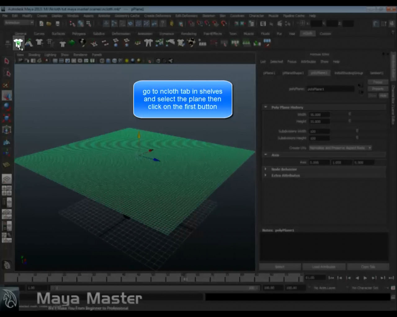 Maya Master: Random Tutorials : How to make cloth in Autodesk Maya 2013