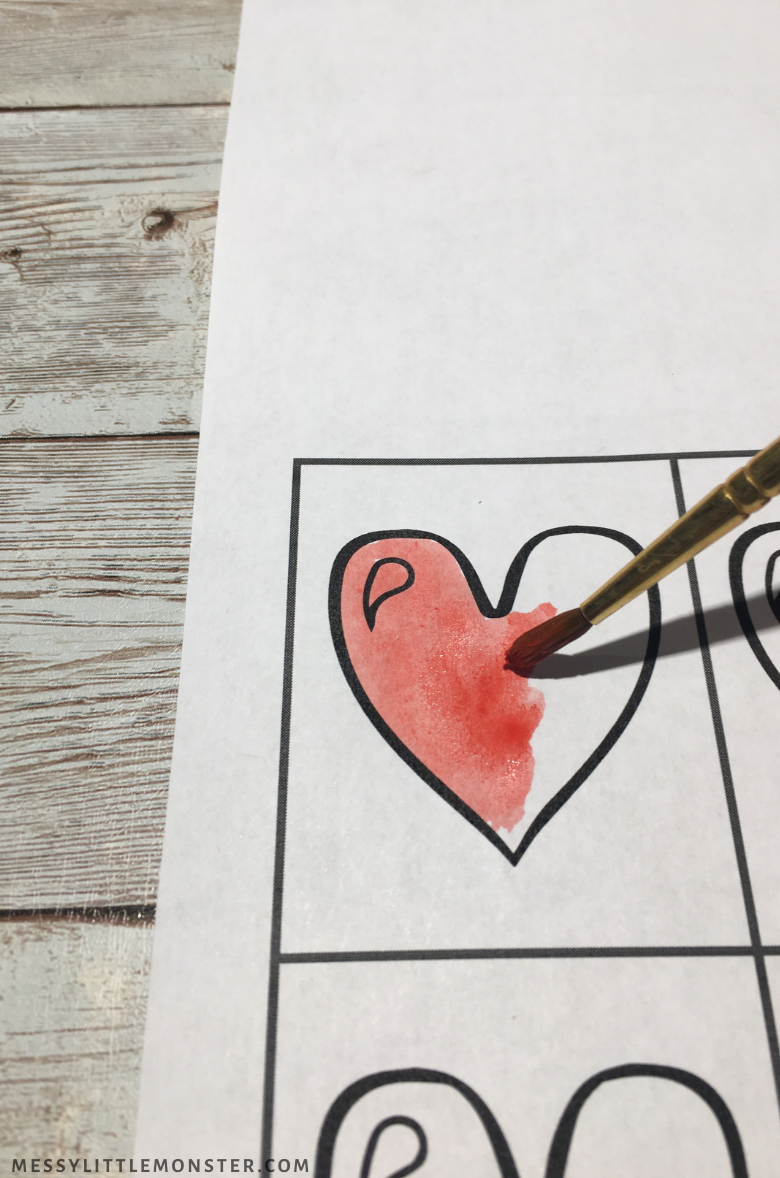 Heart Pop Art for Kids - Messy Little Monster