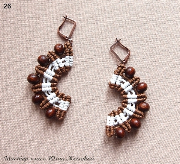 Easy Half Circle Micro Macrame Earrings Tutorial / The Beading Gem
