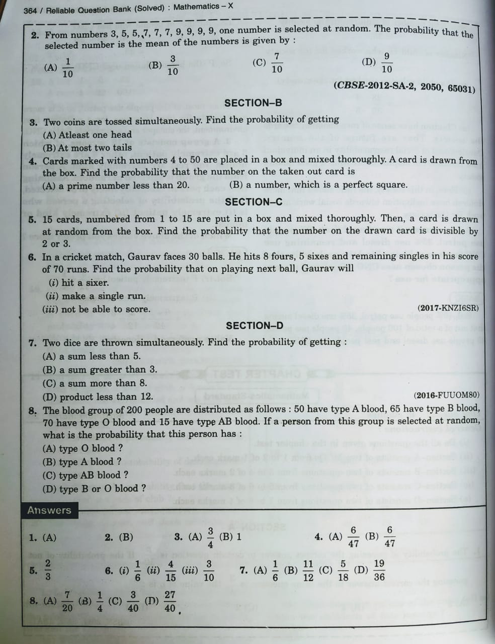 APS, Golconda | Priyanka Gupta: CLASS 10 / STANDARD MATHS / PROBABILITY ...