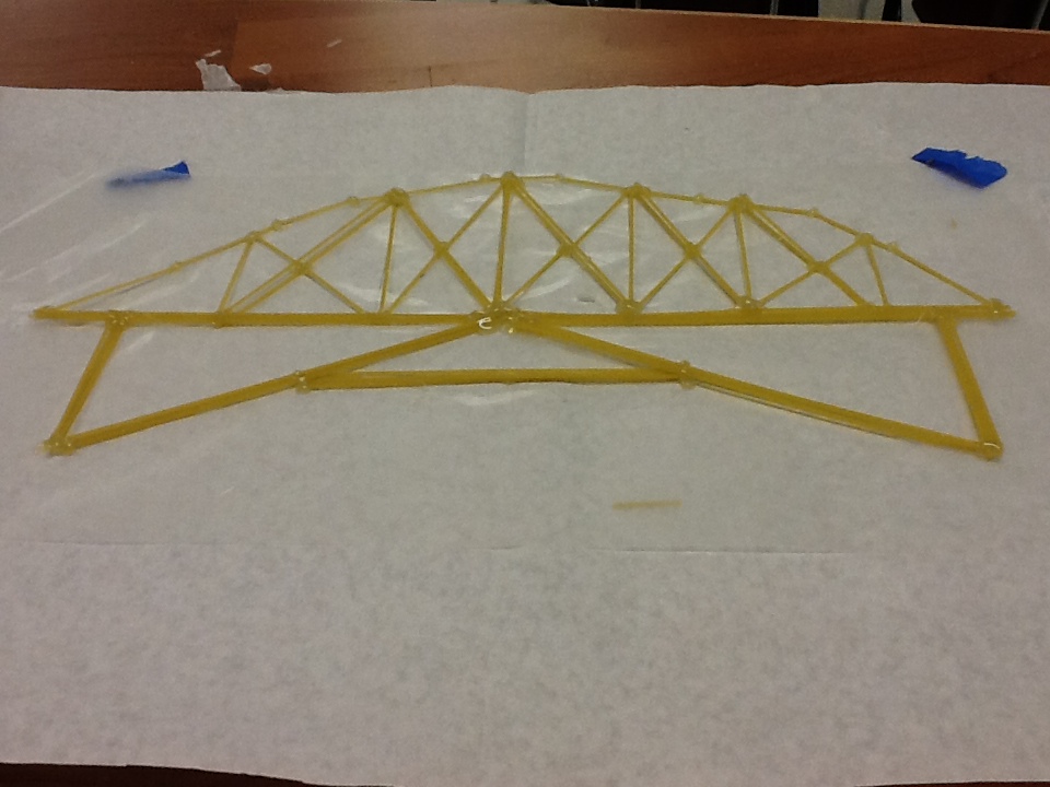 1Lily and Tay's Place: Gluing Our Pasta Bridge