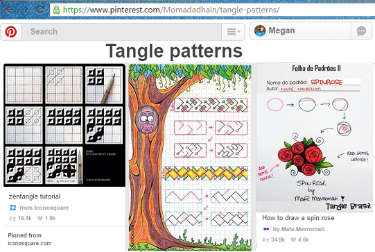 Megan's Tangled Web: Finding and Organizing Tangle Patterns