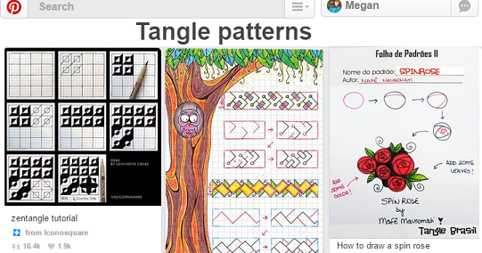 Megan's Tangled Web: Finding and Organizing Tangle Patterns