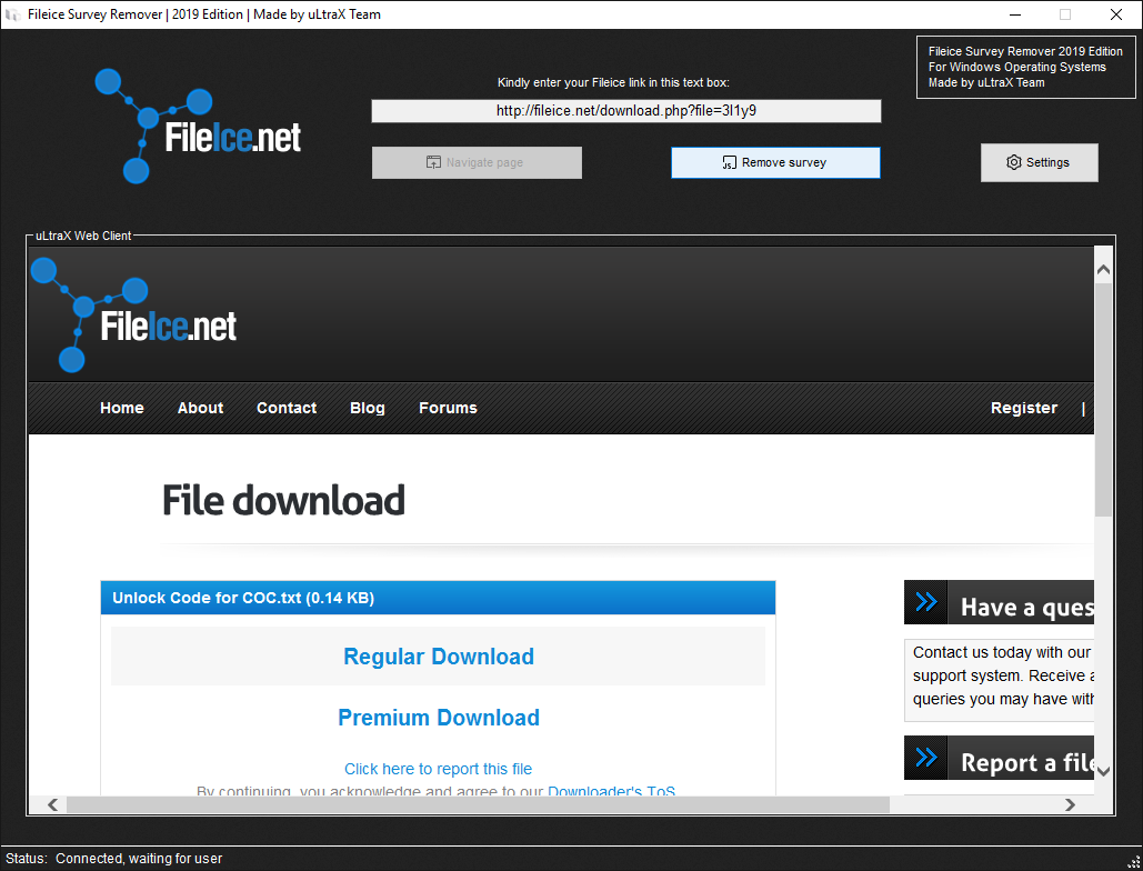 Fileice Survey Remover 2019 Edition - uLtraX Team