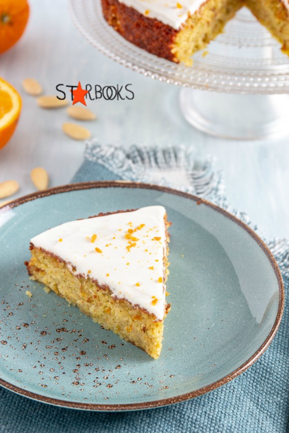 Starbooks: COURGETTE, ORANGE AND ALMOND CAKE WITH SWEET YOGURT FROSTING