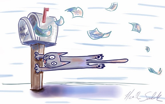 Heather Soodak Illustration: Sketch of the Day: Wind Cat