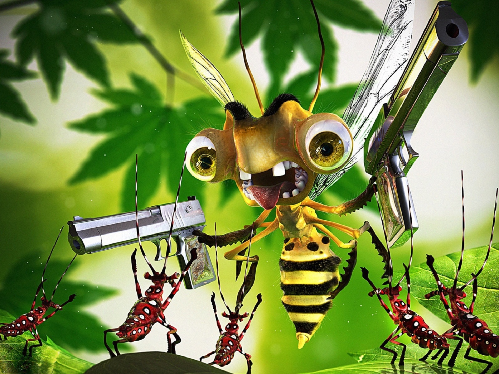 Scary Bee Animation Movie HD Wallpaper ~ The Wallpaper Database