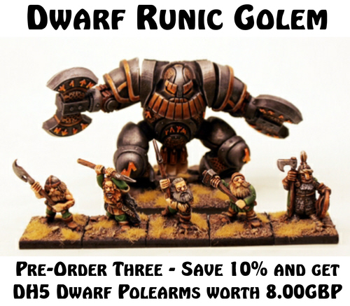 Alternative Armies: Dwarf Runic Golem 28mm kit pre-order offers now live!