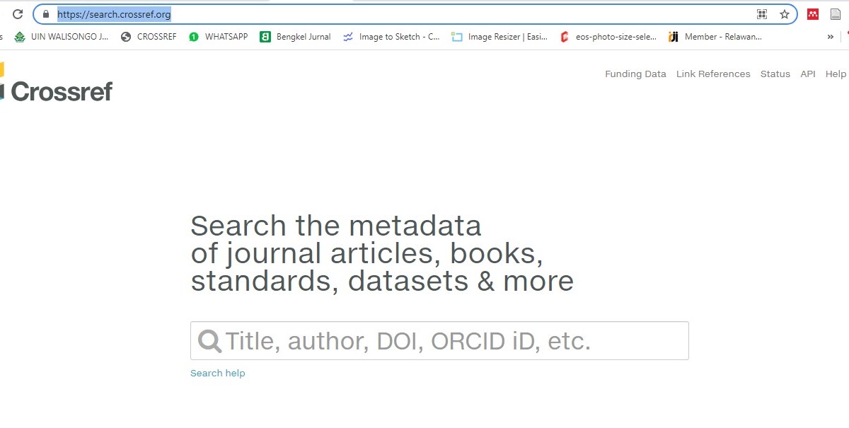 Mencari Jurnal atau Artikel di Crossref