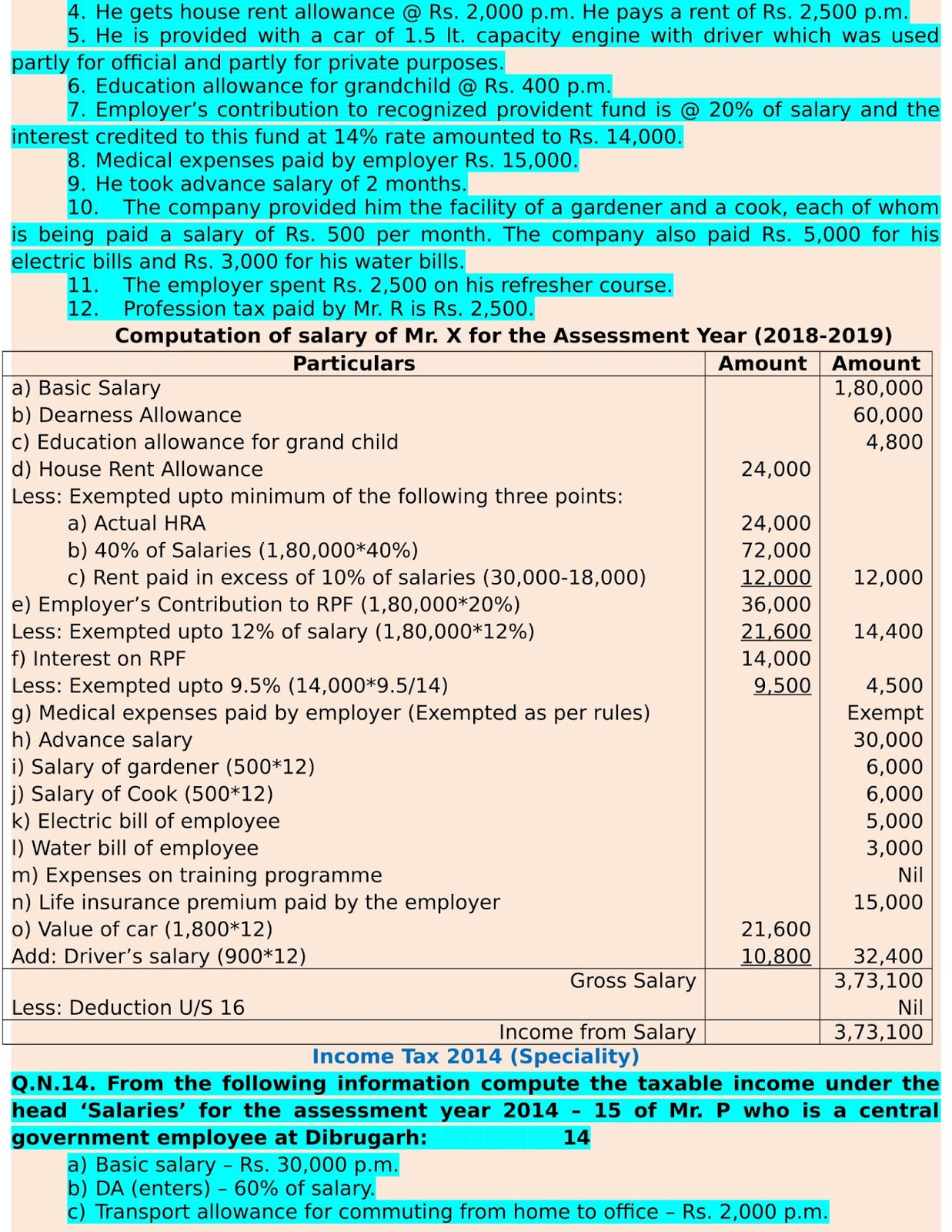 INCOME FROM SALARIES SOLVED PRACTICAL PROBLEMS OF PREVIOUS EXAMS (2009 ... INCOME FROM SALARIES SOLVED PRACTICAL PROBLEMS OF PREVIOUS EXAMS (2009 ...