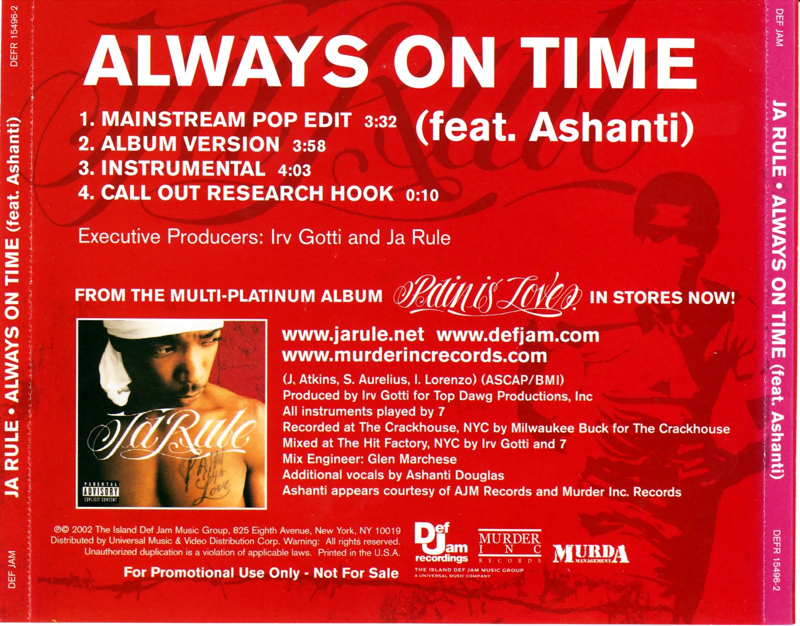 highest level of music: Ja Rule Feat. Ashanti - Always On Time-Promo ...