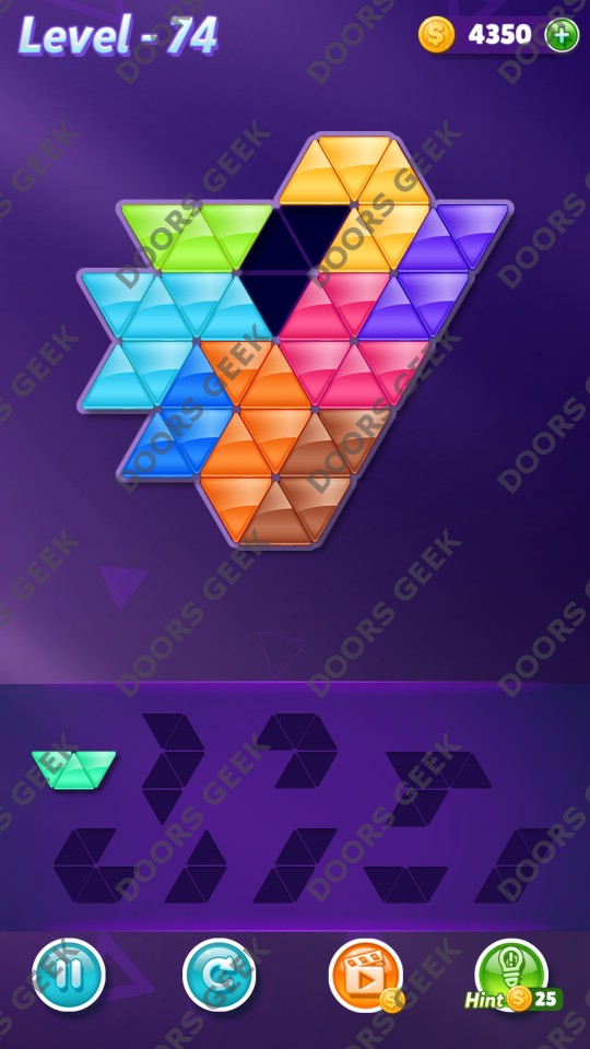 Block! Triangle Puzzle Proficient Level 74 Solution ~ Doors Geek