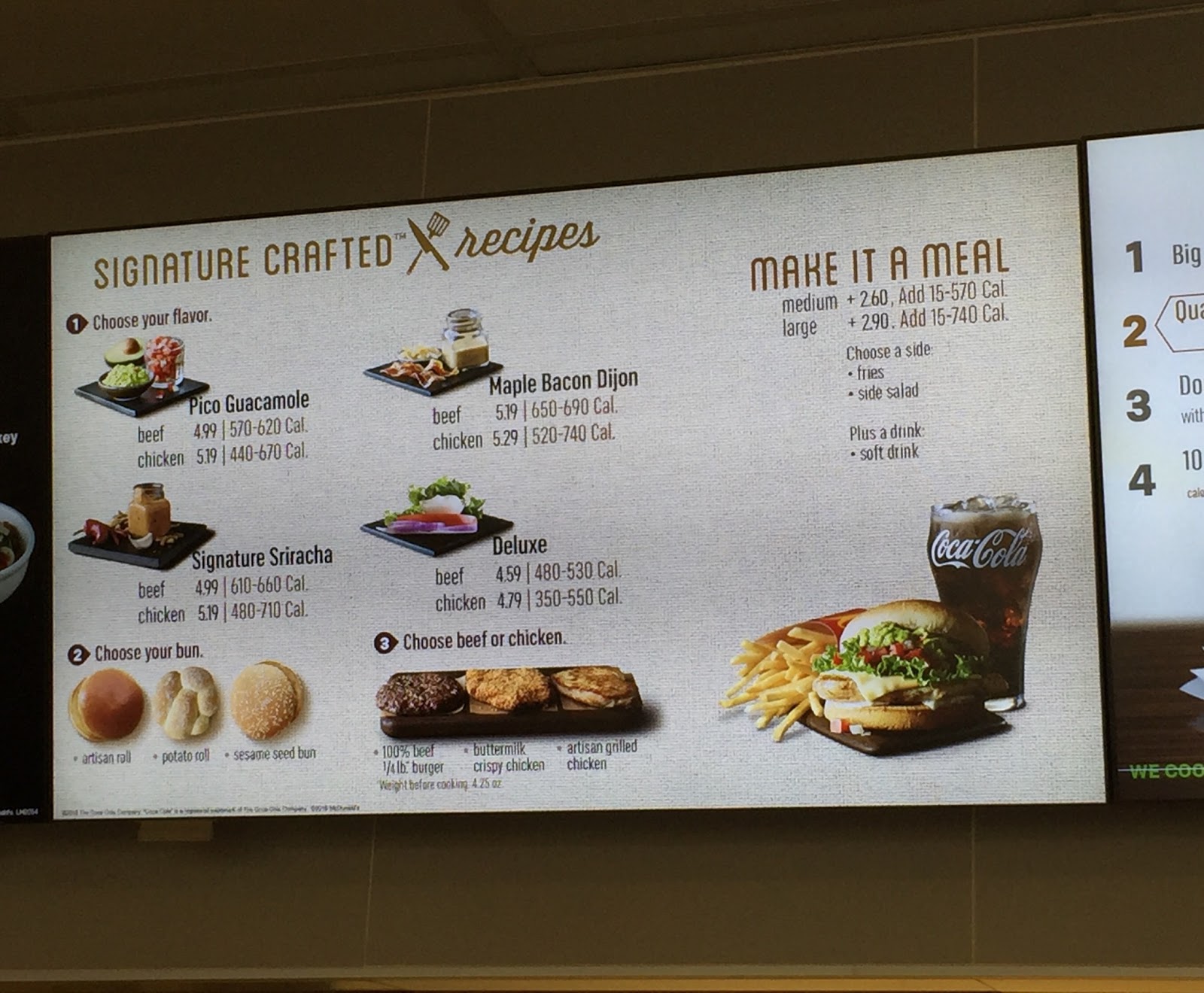 Signature Crafted Recipes "Signature Sriracha Burger" From McDonald's ...