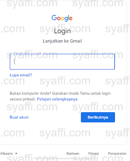 Untuk Login ke Akun Google Caranya dengan Memasukkan Apa