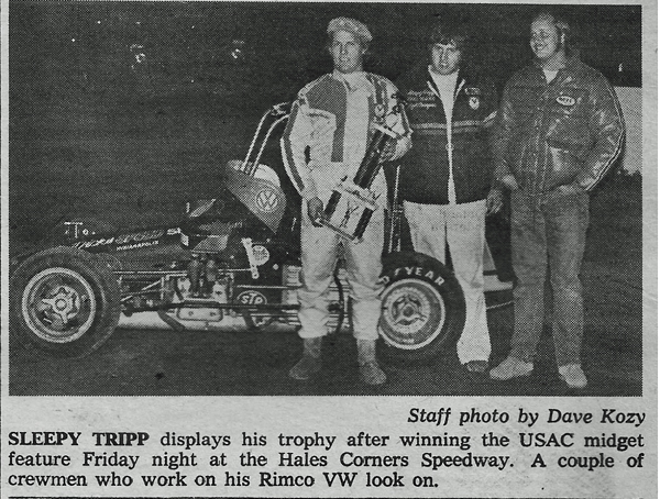 Midwest Racing Archives: 1977 – Tripp wins Hales Corners USAC midgets