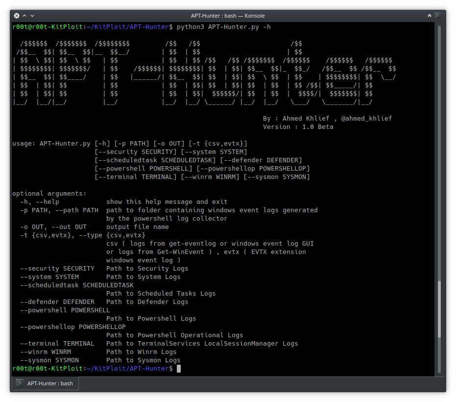 APT-Hunter - Threat Hunting Tool For Windows Event Logs Which Made By ...