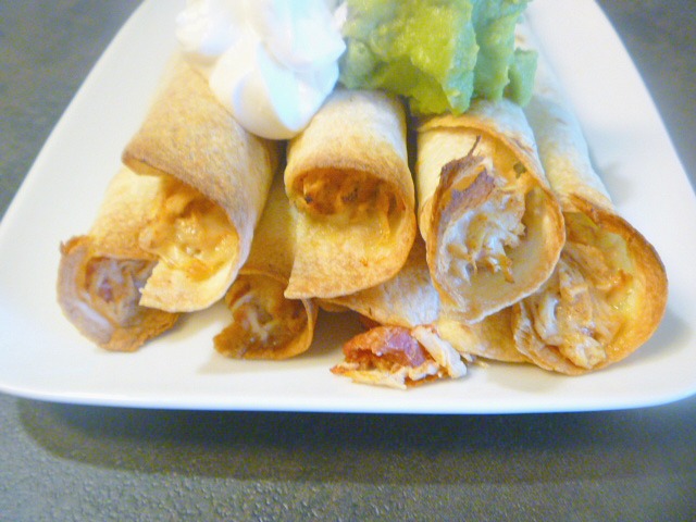 Slice of Southern: Crispy Baked Chicken Flautas