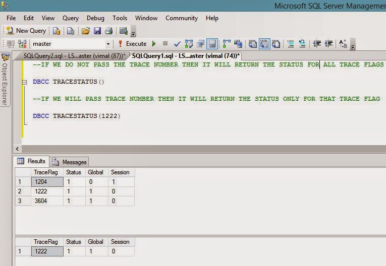 SQL/NoSQL Public Diary: How To Check The Status OF Trace Flags in SQL ...