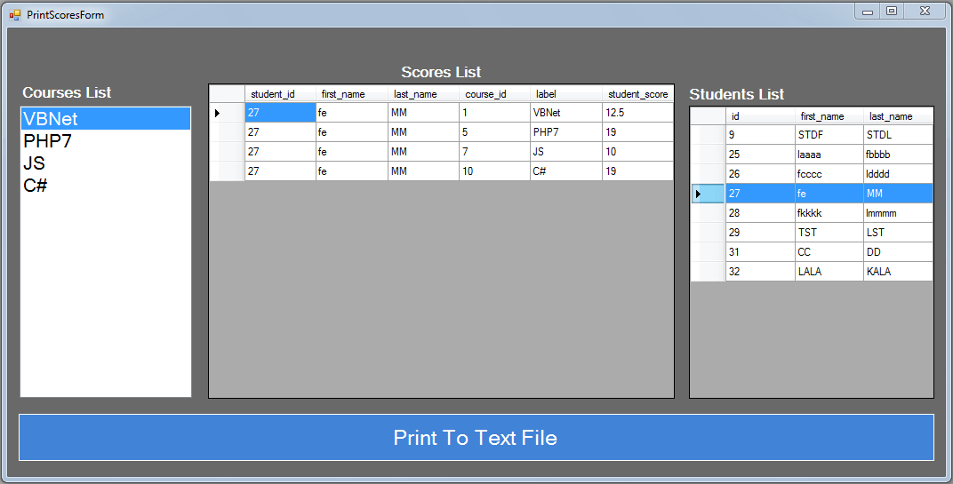 C# Students Information System Source Code - C#, JAVA,PHP, Programming ...