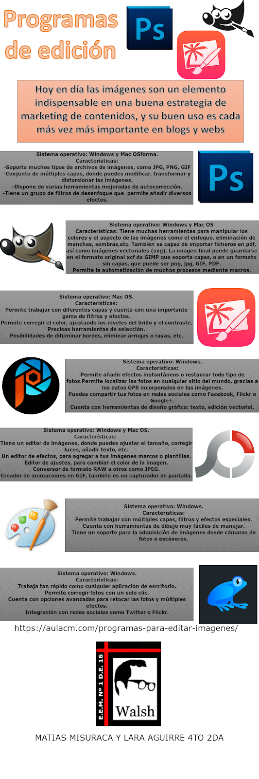 .: Infografía "Programas de edición"