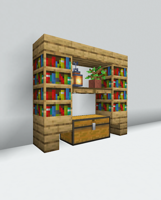 Oak Bookshelf and Chest