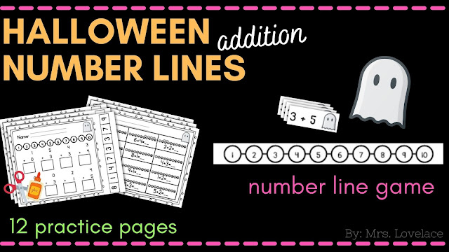 Spooky Addition Number Lines | Kindergarten Worksheets
