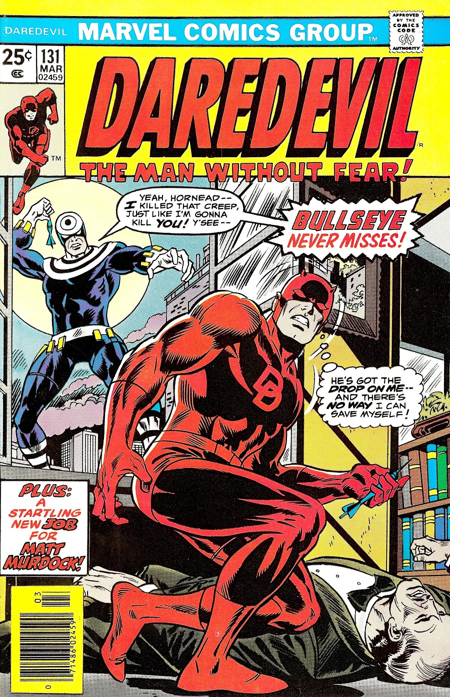 Marvel Comics of the 1980s: Daredevil #131 cover recreation by Fred Hembeck