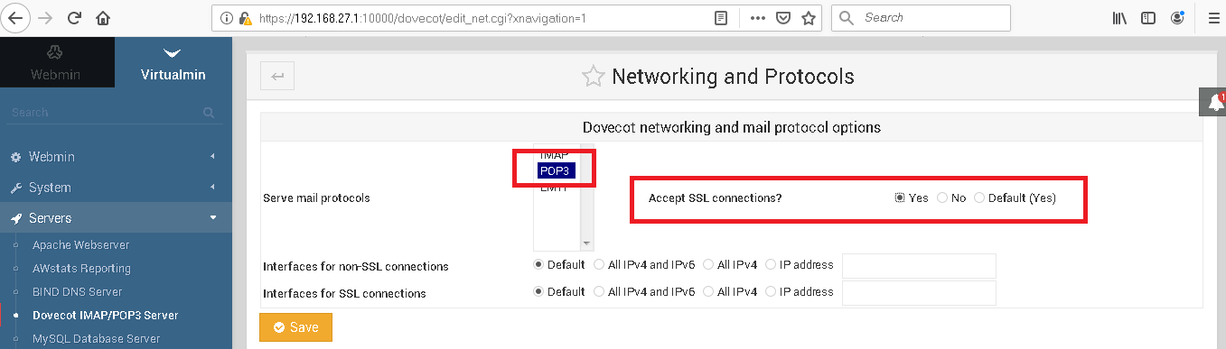 catatan sekolah: Konfigurasi Mail Server di Webmin