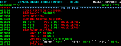 Z/Os Mainframe: COBOL PROGRAMMING
