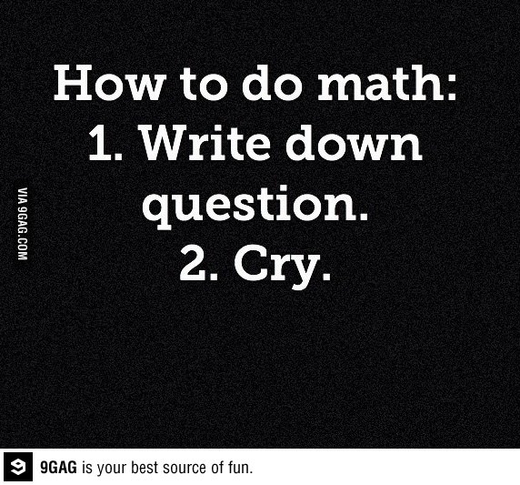 Misdeeds by the Misguided: Math makes me cry