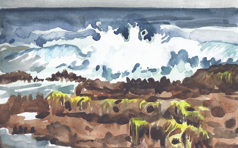 A sketch in time: Rocks, Pools, Waves