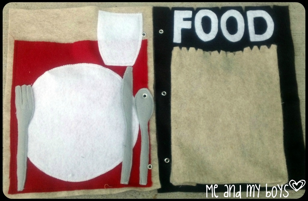 Him & Her: food pages for the quiet book!