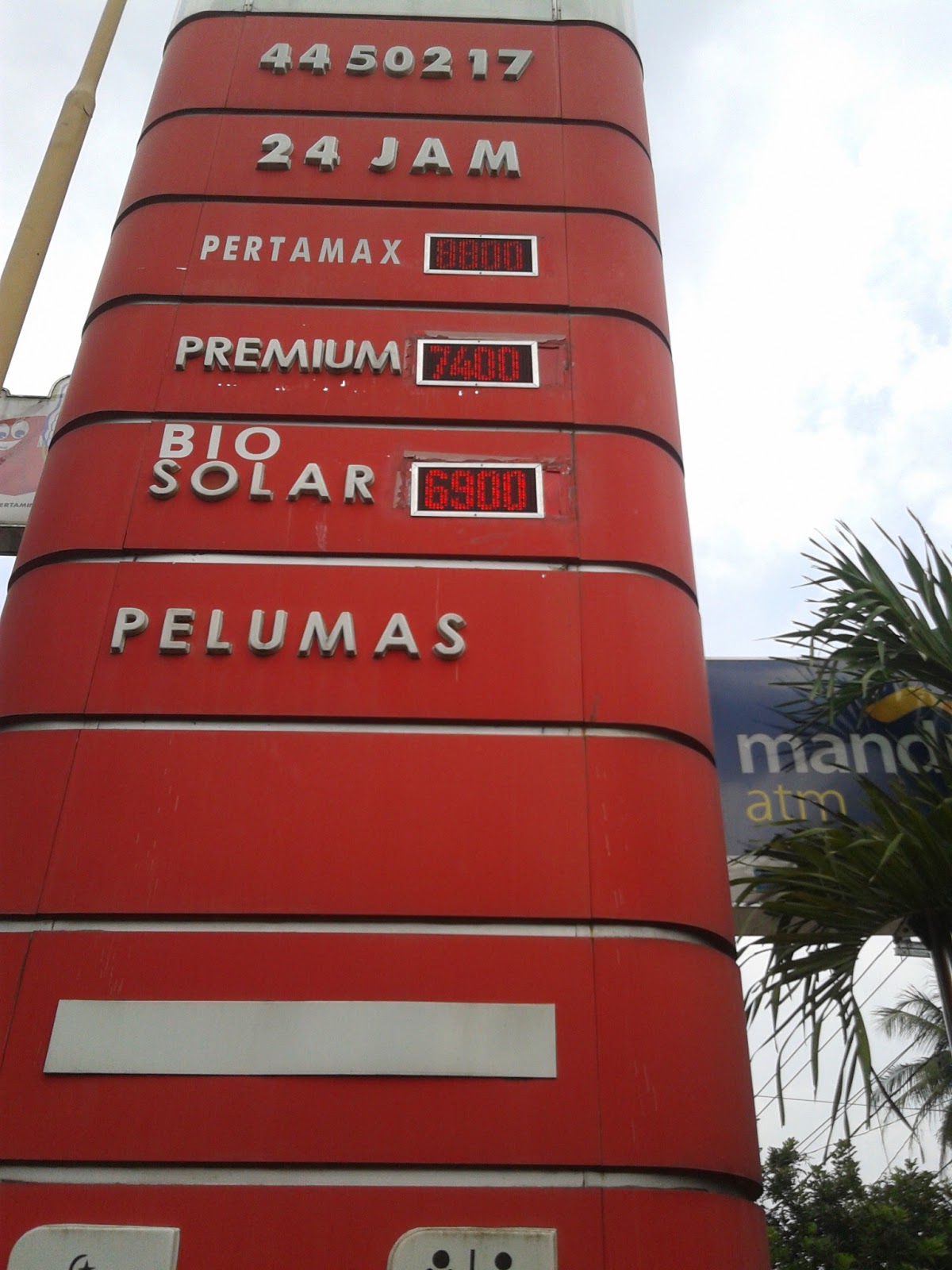 Display harga SPBU TOTEM