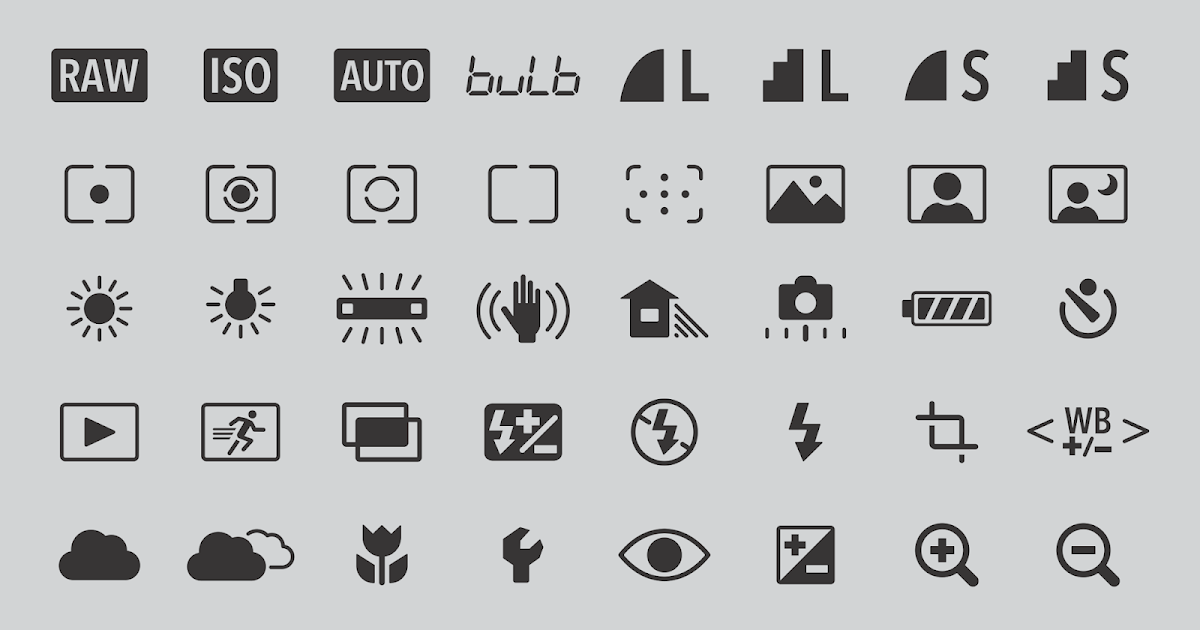charlie belvin designs : Camera Symbols Set