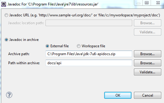 Programmer Workspace : HOW TO ADD JAVADOC ( OFFLINE ) IN ECLIPSE