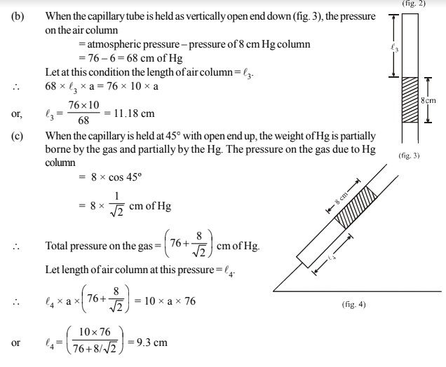 Welcome to Chem Zipper.com......: A 10 cm column of air is trapped by a ...
