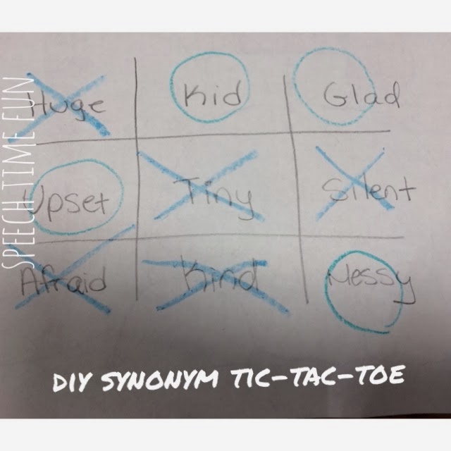 Reading Comprehension Stories: DIY Speech Tic-Tac-Toe