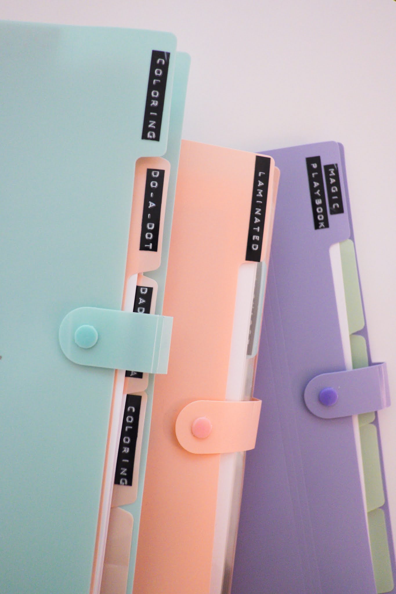 Domestic Fashionista: File Folder Organization For Kid's Activities