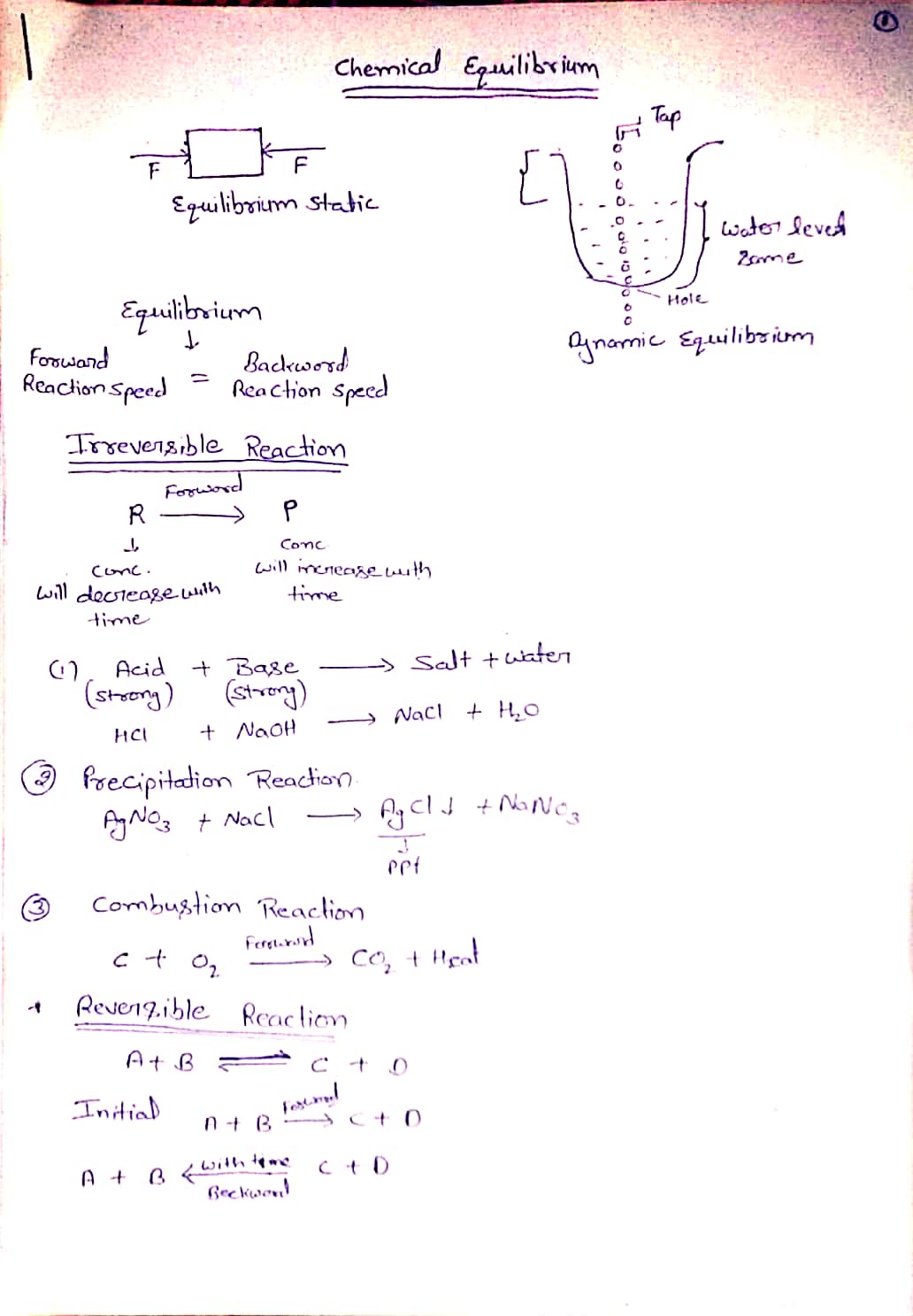 Chemical Equilibrium notes - Studypur