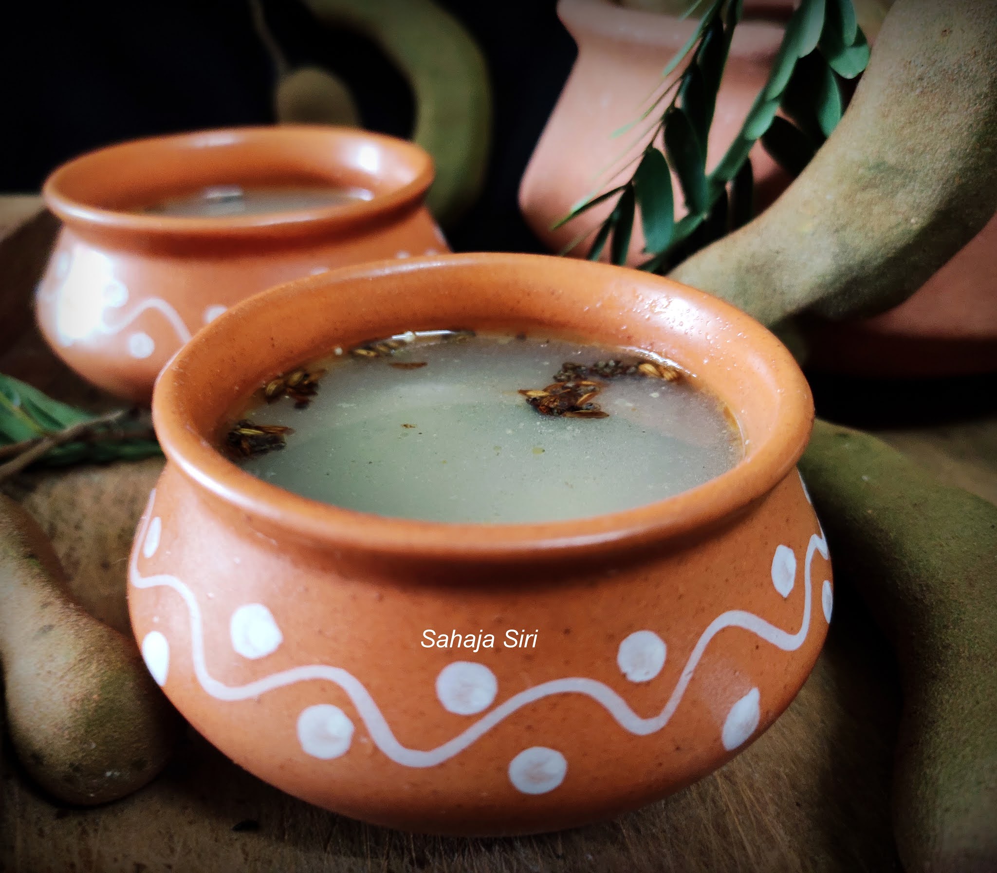Tender tamarind appe saaru/ Hunase kai (appe) huli / Raw tamarind stew