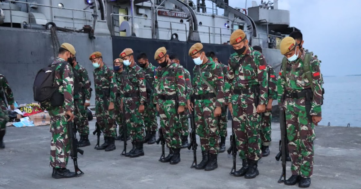 Satgas Pamrahwan Malut Yon Armed 8/105 Tarik Tiba di Tobelo ...