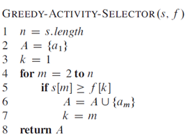An activity-selection problem ~ ashrafedu