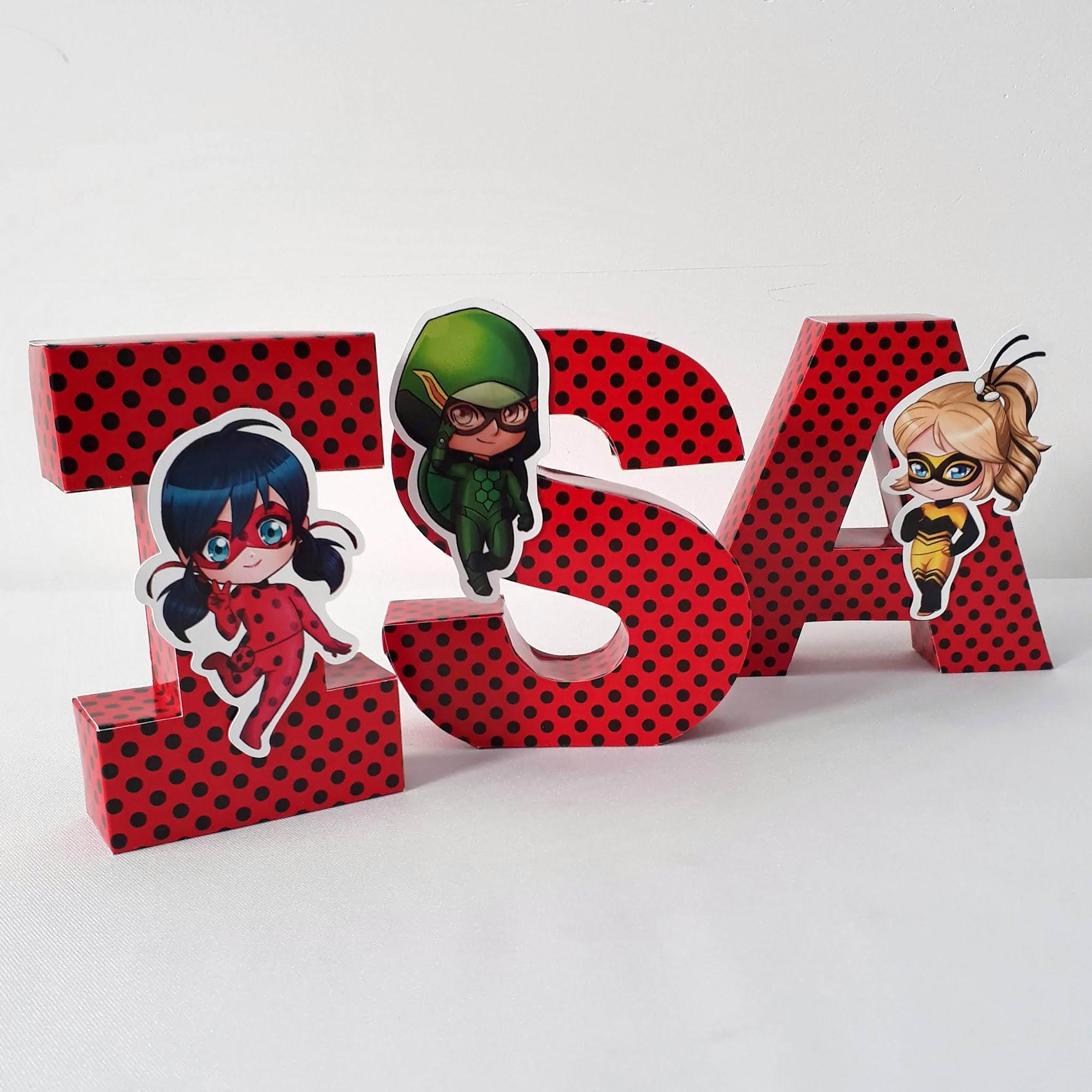 MinimandySign: Ladybug - Letras de papel en 3d