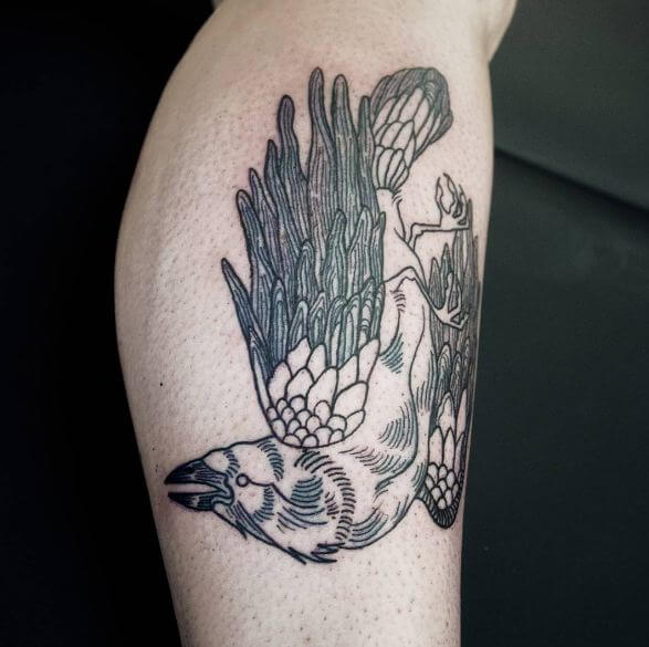 50+ Crow Raven Tattoo Designs For Men (2020) With Meaning | Tattoo ...