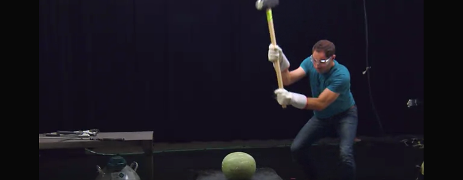Humpday Must Watch - Why Doesn't a Liquid Nitrogen Frozen Baseball Shatter?